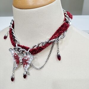 Vintage | Jewelry | Brand New Stainless Steel Red White Butterfly ...